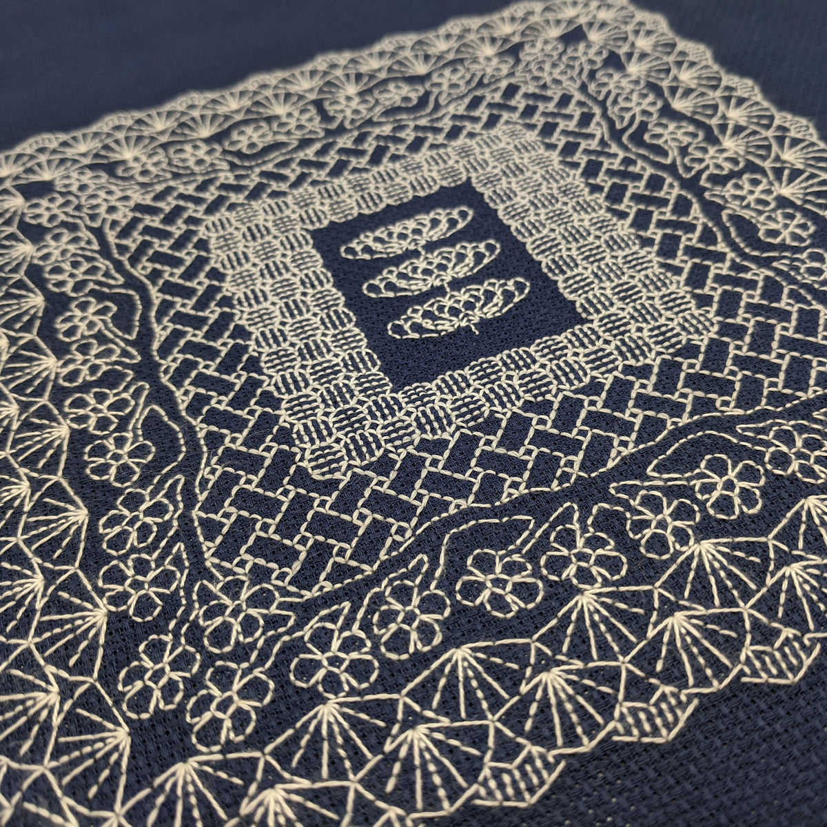 Blackwork embroidery Cherry blossom chart – The Steady Thread