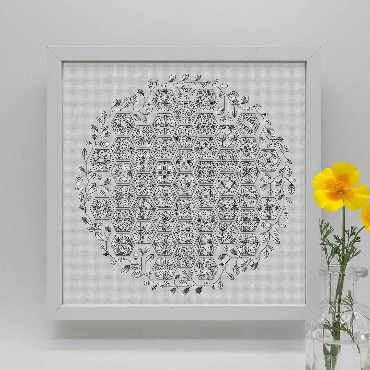 2023 Botanical stitch-a-long all layouts using hexagon blocks - now co ...