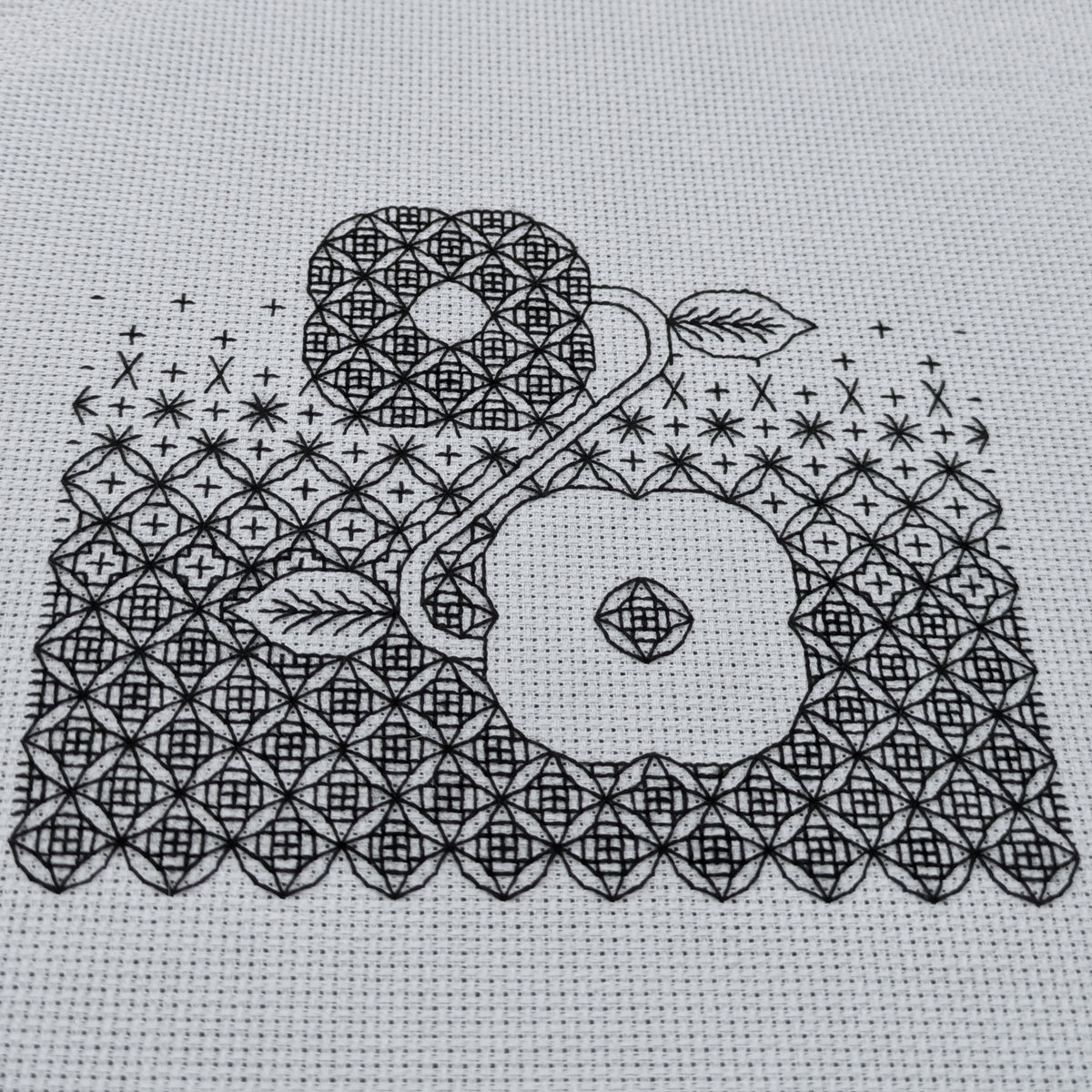 Blackwork embroidery The Light And The Dark blackwork embroidery chart ...