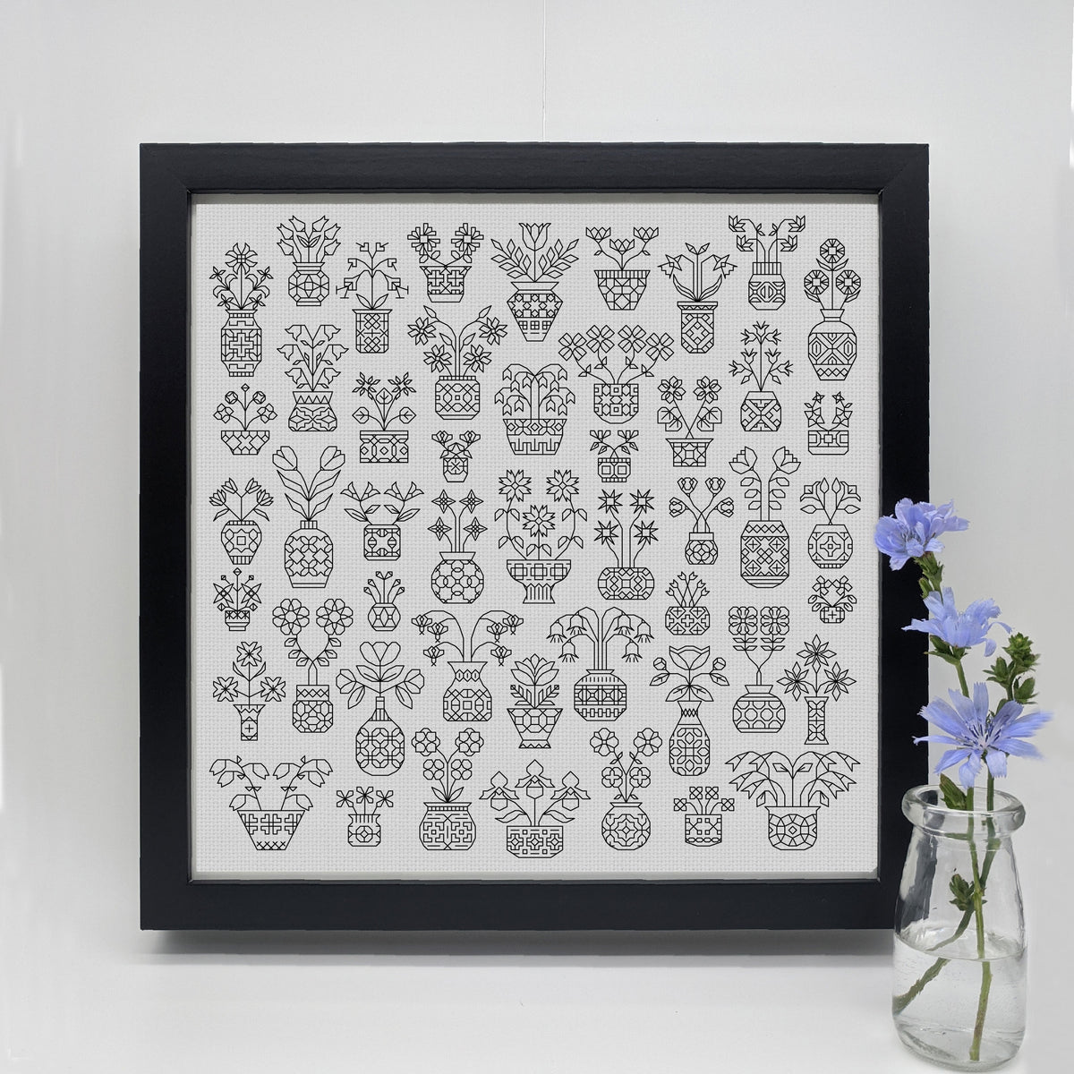 2024 Botanical stitch-a-long Flowers in Vases layout - now complete ...