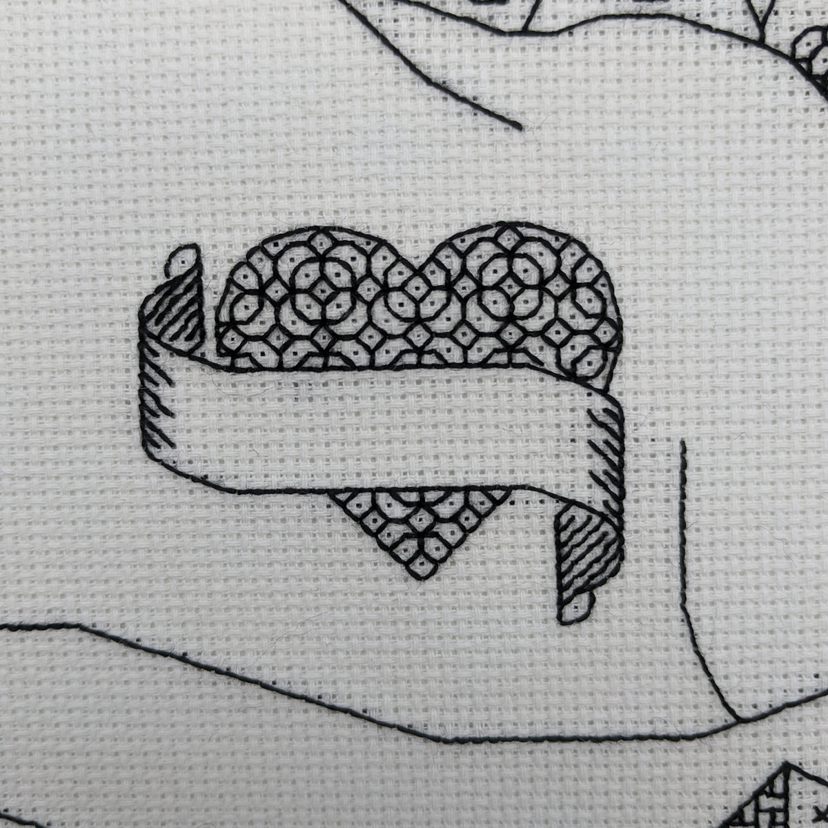 Blackwork embroidery tattoo sampler – The Steady Thread