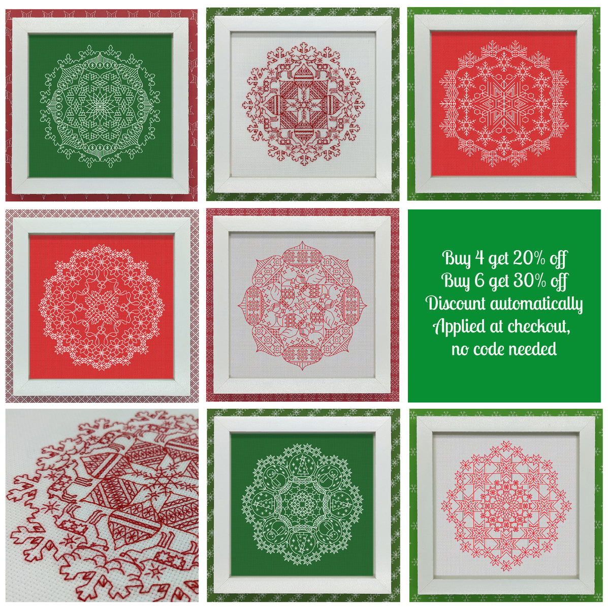 Festive doilies - Botanical – The Steady Thread