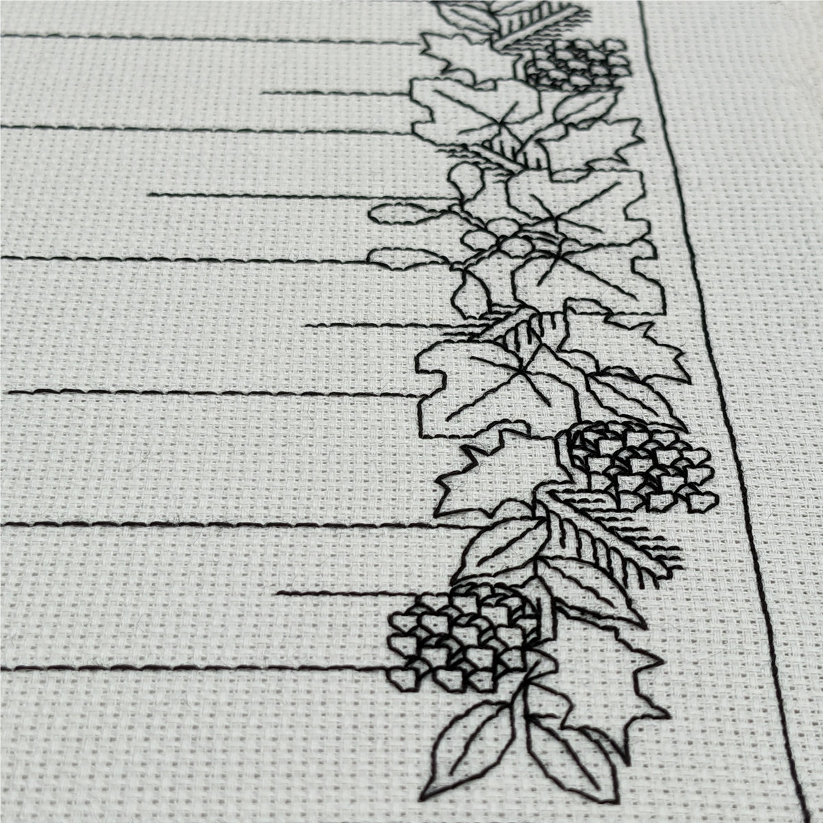 Blackwork christmas SAL 2021 for Charity – The Steady Thread