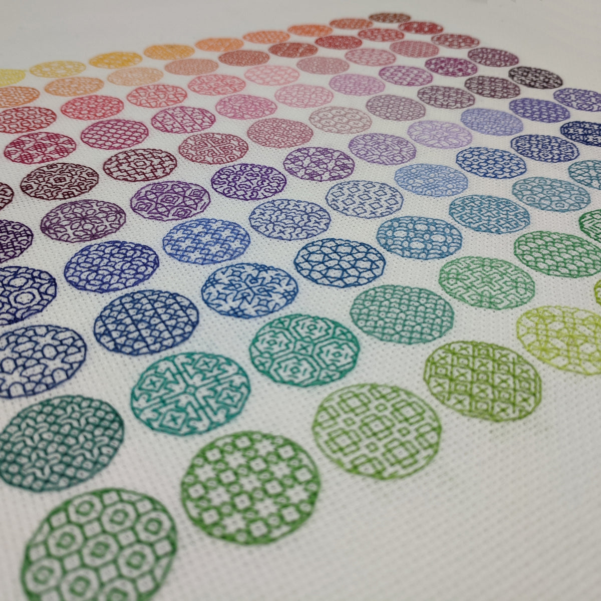 100 circles, 100 colours – The Steady Thread