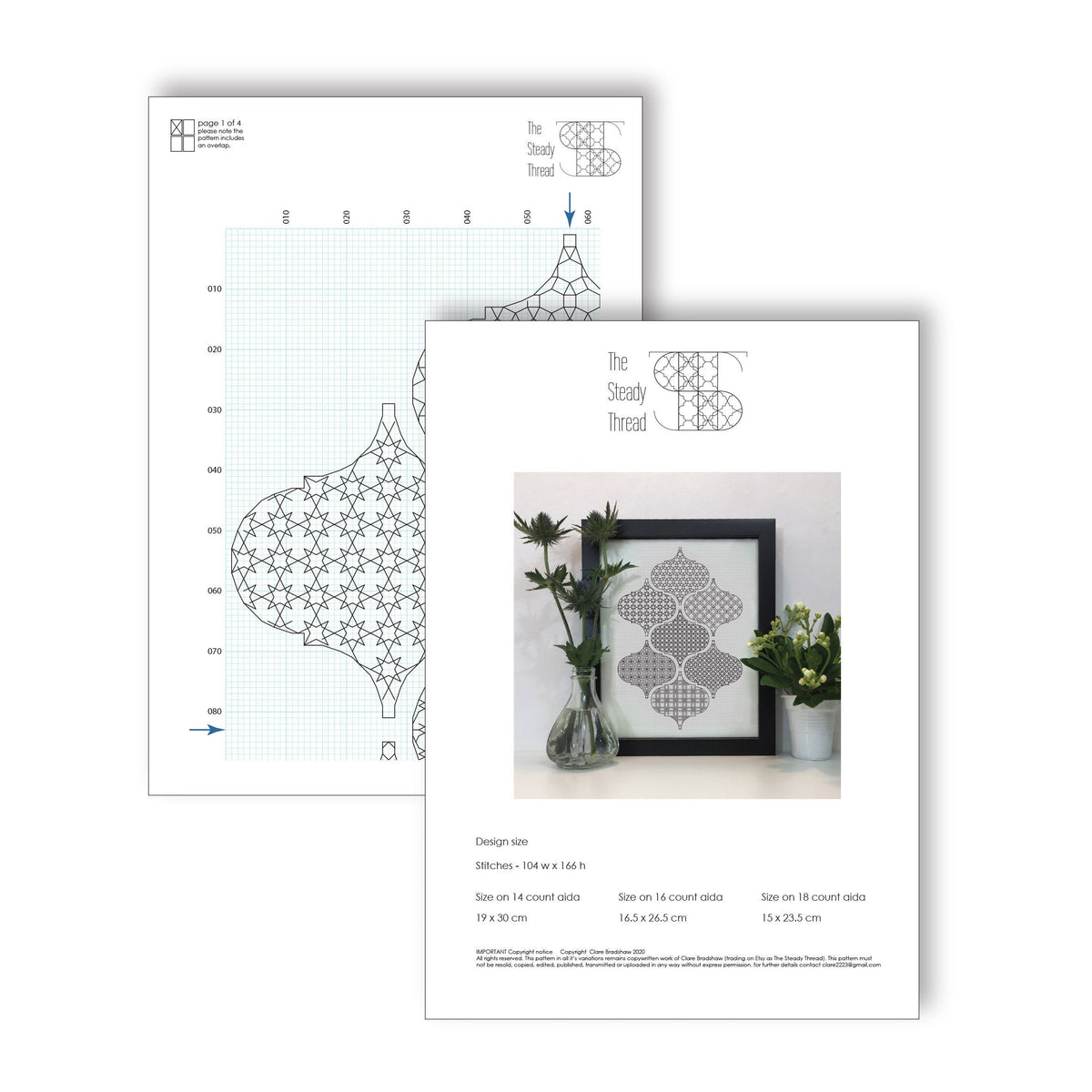 Blackwork embroidery tessellations – The Steady Thread